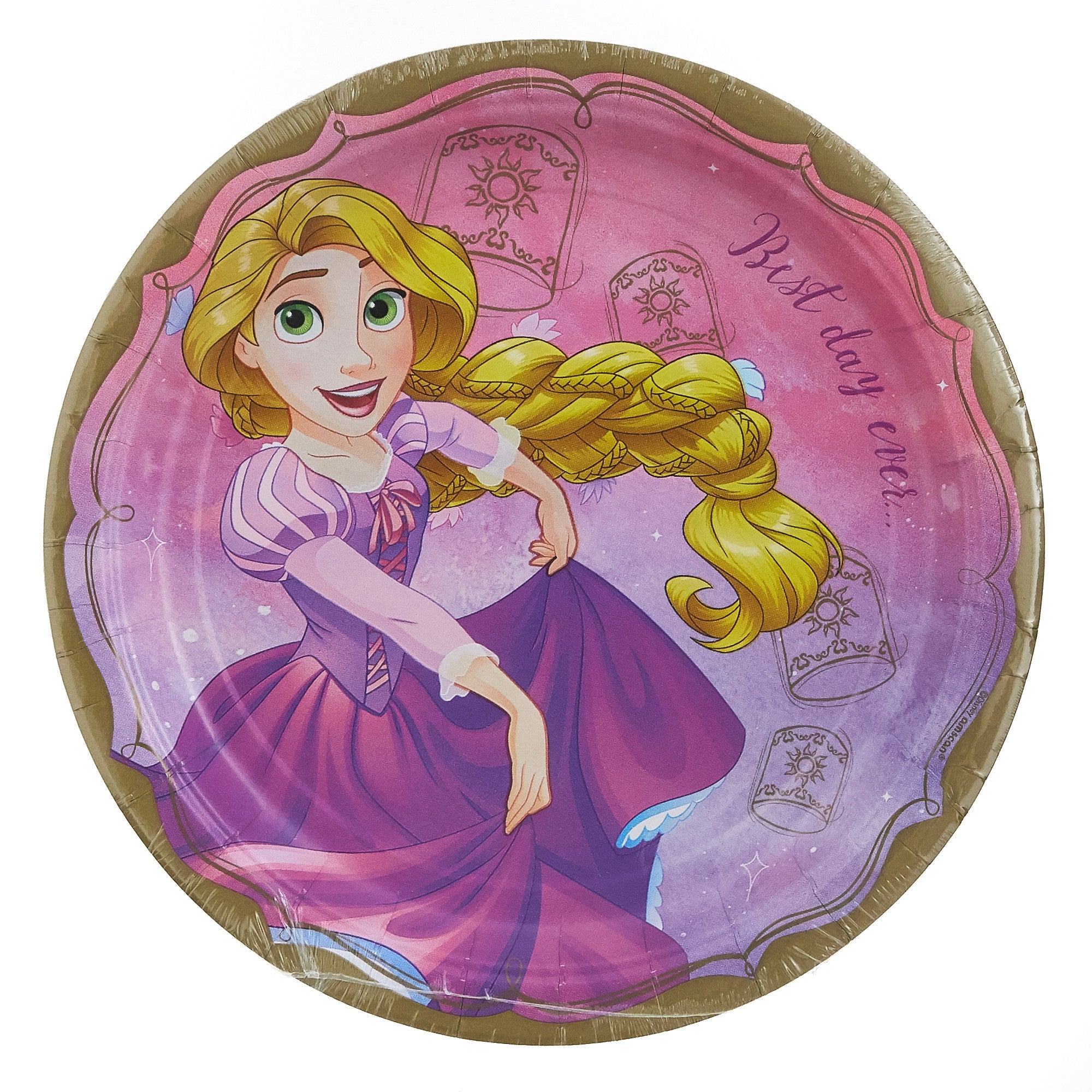 Disney Princess Round 9in Plates 8ct - Rapunzel – Party Fair
