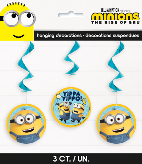 Minions 2 Hanging Swirl Decorations – Party Fair